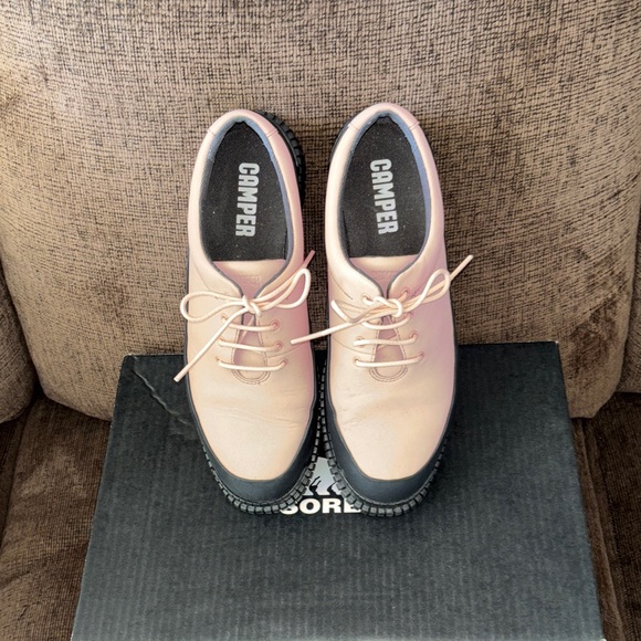 Camper | Shoes | Camper Womens Blush And Black Loafers | Poshmark